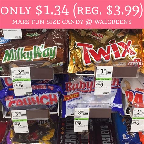 Only 134 Regular 399 Mars Fun Size Candy Walgreens Deal