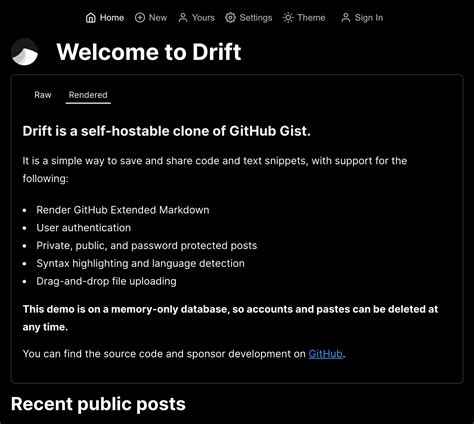 Drift Gist Verne In Github