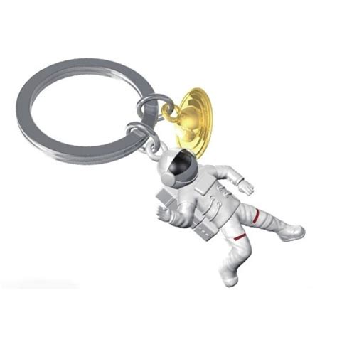 Metalmorphose Keyring Key Fob Astronaut And Saturn Axeswar Design