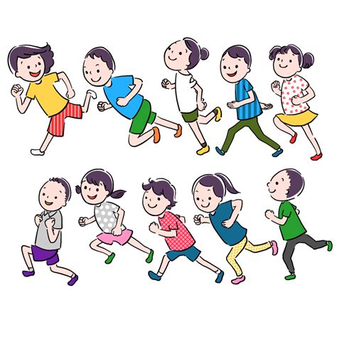 走っている子どものイラスト アッタアッタ イラスト素材 アッタアッタ Atta Atta