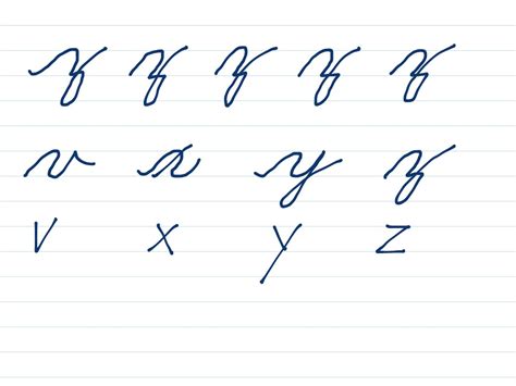 X In Cursive