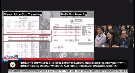 Look Senator Risa Hontiveros Presented Travel Records From The Bureau