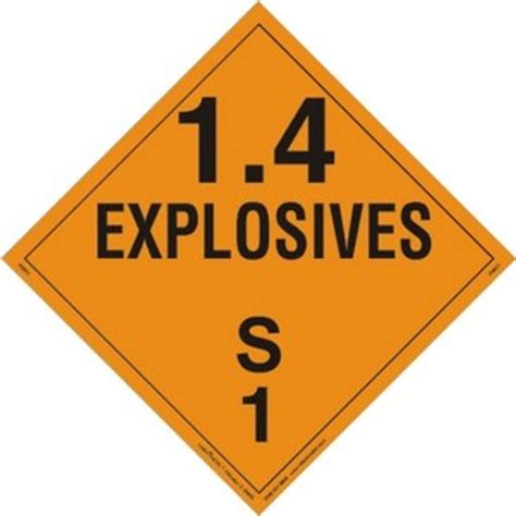 Explosives 1 4 Magnetic Placard Ideal Supply Inc Dba Ideal Blasting Supply