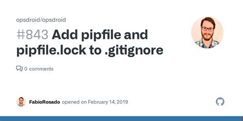 Add Pipfile And Pipfile Lock To Gitignore Issue Opsdroid