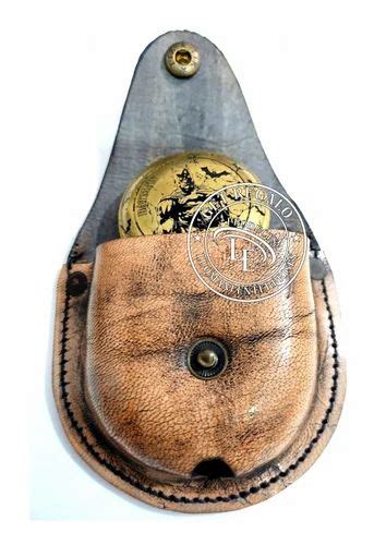Le Products Brass Push Button Batman Pocket Compass Polish Brass15