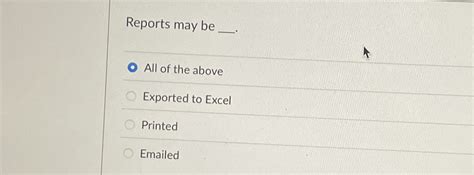 Solved Reports May Be Qall Of The Aboveexported To