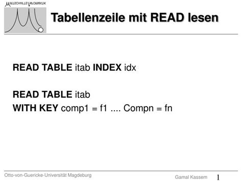 Ppt Tabellenzeile Mit Read Lesen Powerpoint Presentation Free Download Id 3467853