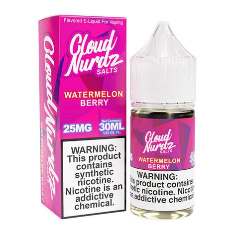 Cloud Nurdz Salt Juice Iced Watermelon Berry Lil Buddha