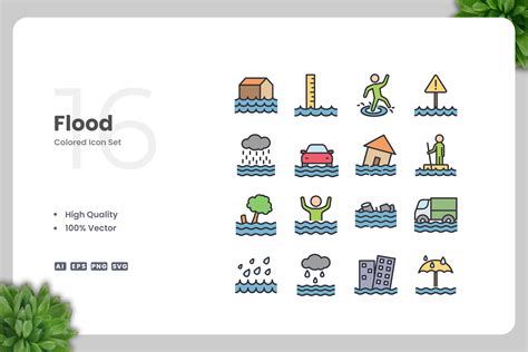 Flood Color Icons Graphic By Upnowgraphic · Creative Fabrica