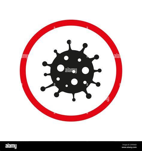 Virus Warning Circle Sign On White Background Stock Vector Image And Art Alamy