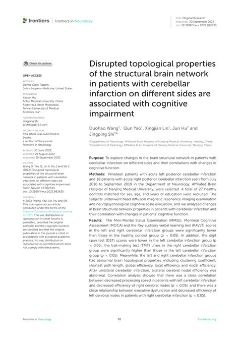 Pdf Disrupted Topological Properties Of The Structural Brain Network