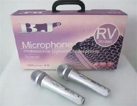 Bj Microphone Professional Dynamic Microphone ไมค์พร้อมสายแพ็คคู่ รุ่น