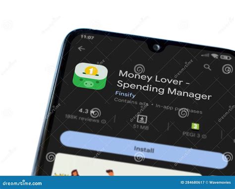 Money Lover App Play Store Page On Smartphone On White Background Editorial Photography Image