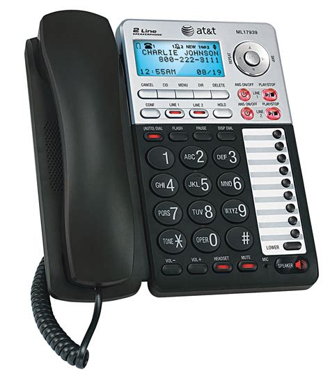 AT T Corded Phone W Answering Machine Line RN ML Grainger