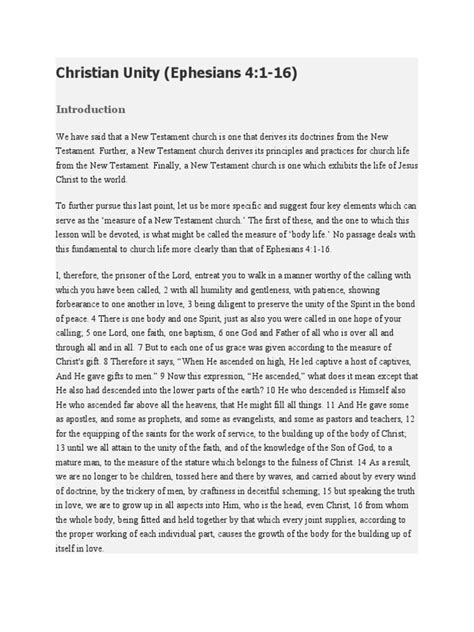 Christian Unity Pdf