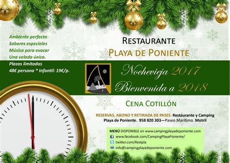 Cena cotillón fin de año en Camping Playa de Poniente Camping Playa Poniente