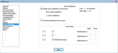 windows plugin to enable html tag auto closing in notepad