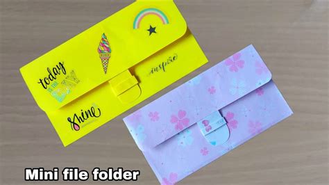 How To Make Mini File Folderdiy File Foldereasy Paper Crafts Ideas