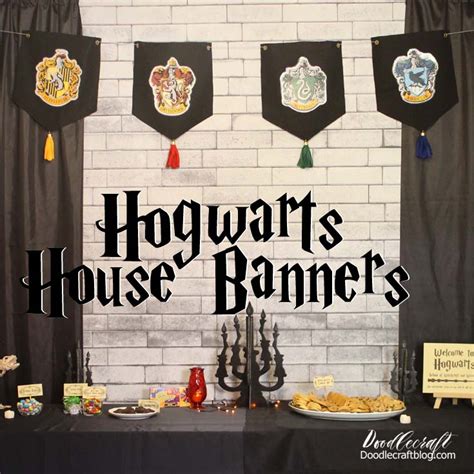Doodlecraft Hogwarts House Banner Diy Harry Potter Week