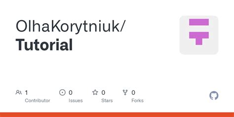 GitHub OlhaKorytniuk Tutorial