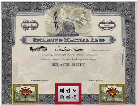 Black Belt Karate Certificate At John Parks Blog