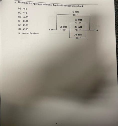 Solved 6 Determine The Equivalent Inductance Lab In Mh