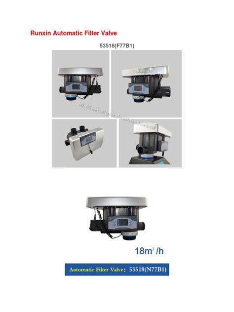 Runxin F77b1 Automatic Filter Valve Pdf