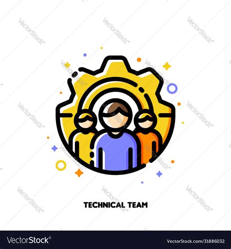 Technical Support Or Project Development Team Icon