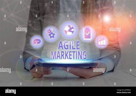 Text Sign Showing Agile Marketing Business Photo Text Focusing Team Efforts That Deliver Value
