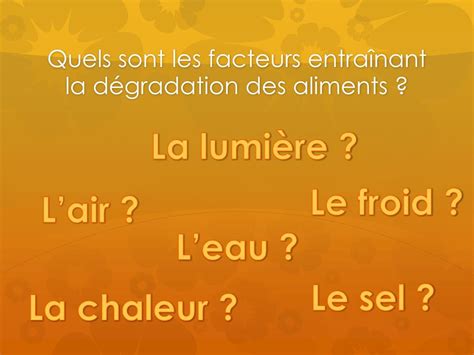 PPT Dégradation des aliments PowerPoint Presentation free download