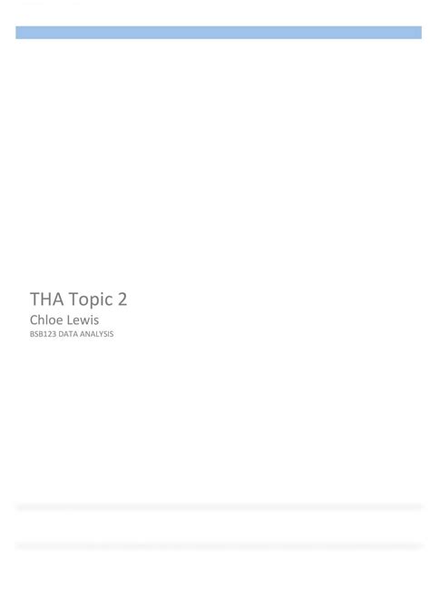 Tha1 Topic 2 Bsb123 Data Analysis Qut Thinkswap