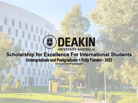 Fully Funded Deakin Scholarship For Excellence For International
