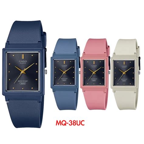 CASIO นาฬกาขอมอ สายเรซน รน MQ 38 MQ 38UC 2A1 MQ 38UC 2A2 MQ 38UC