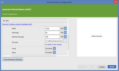 Android Cant Use Camera In The Emulator Sd Card Unavailable