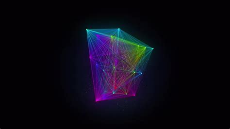 Abstract Colorful Plexus Structure Form 3d Animation Motion Graphics