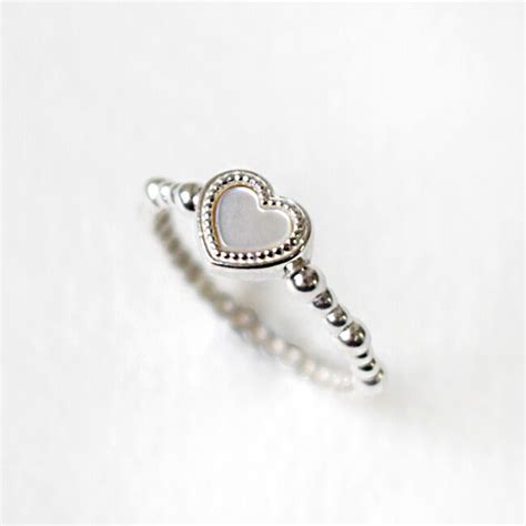 925실버 하트 자개반지 Heart Ring 감도 깊은 취향 셀렉트샵 29cm