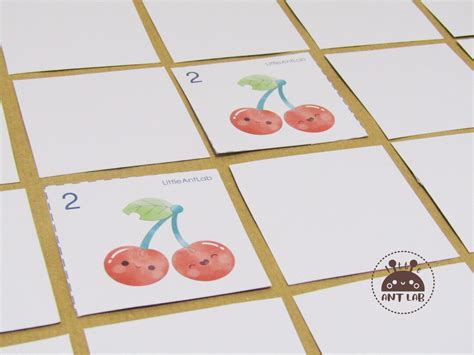 Numbers MEMORY Game PRINTABLE Learning Numbers Printable Activity Prebabe Activity A PDF File