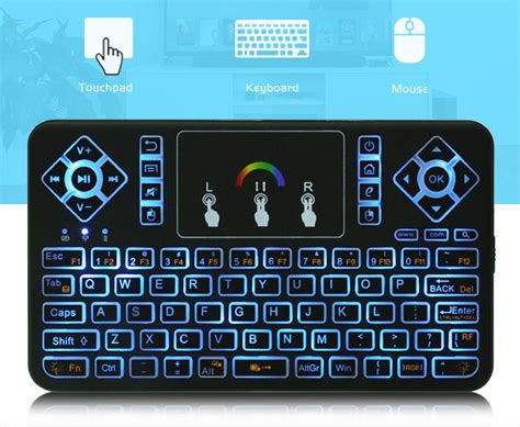 2 4ghz Mini Wireless Keyboard Touchpad Combo Rechargeable 7 Led Mobile
