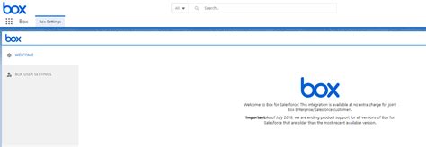 Box For Salesforce Box Settings Can T Access Admin Options Box