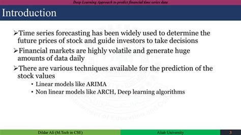 Deep Learning Approach To Predict Financial Time Series Data Ppt