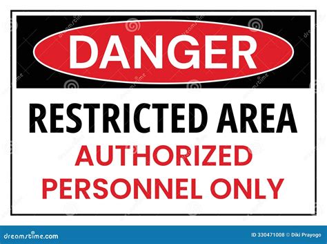 Restricted Area Authorized Personnel Only Sign Symbol Isolated With