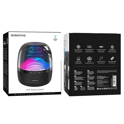 Акція Портативна Bluetooth Колонка Borofone BP8 з підсвіткою медуза ...
