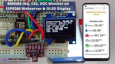 Overview BME680 IAQ Monitoring On Webserver OLED Display In This