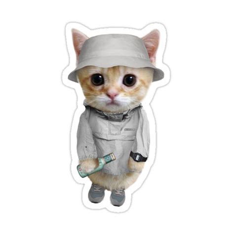 Yung Lean Kitty Sticker For Sale By Drainsupply Kitty Cat Stickers