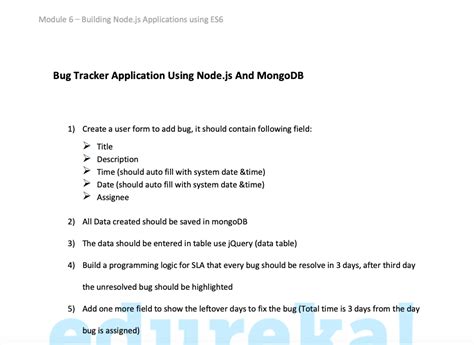 Module 6 Building Node Js Applications Using ES6 Bug Chegg