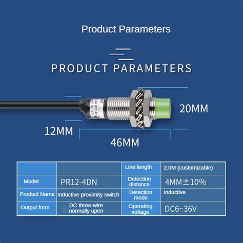 Metal Counting Sensor 4mm With Wire Sensor Inductive Type Proximity Switch Pr12 Series Shopee