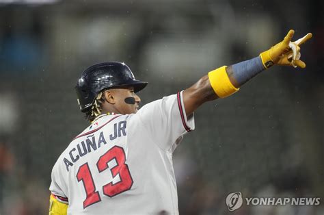 Mlb 20홈런 60도루 달성한 아쿠냐 주니어 연합뉴스