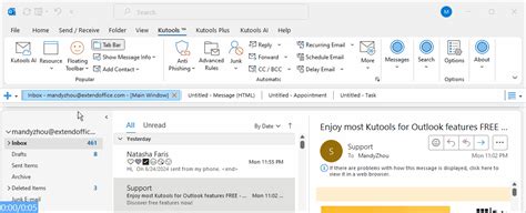 Revolutionize Outlook Experience All In One Tab For Emails Calendars Tasks And More