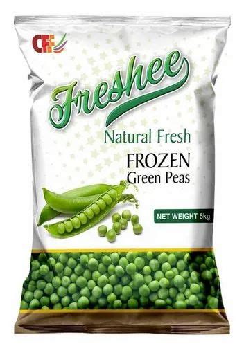 A Grade Freshee Frozen Green Peas 1kg Safal Matar Gunny Bag Packaging