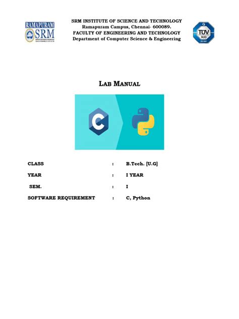 Pps Lab Manual Pdf Control Flow Computing